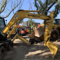 China Good Condition Used Korea Hyundai 60w Wheel Excavator with Original Hydraulic Cylinder for sale