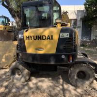 China Good Condition Used Korea Hyundai 60w Wheel Excavator with Original Hydraulic Cylinder for sale