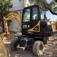 China Good Condition Used Korea Hyundai 60w Wheel Excavator with Original Hydraulic Cylinder for sale