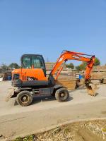 China 6000 KG Doosan Dx60 Second-hand Wheeled Excavator with and Original Hydraulic Valve for sale