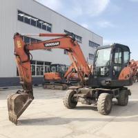 China Used Construction Machinery Rubber Wheel Excavator Doosan DX60W 5700kg Machine Weight for sale