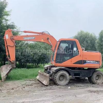 China Doosan DH150w Wheel Excavator Made in Korea with Low Machine Weight of 15 KG and Engine for sale