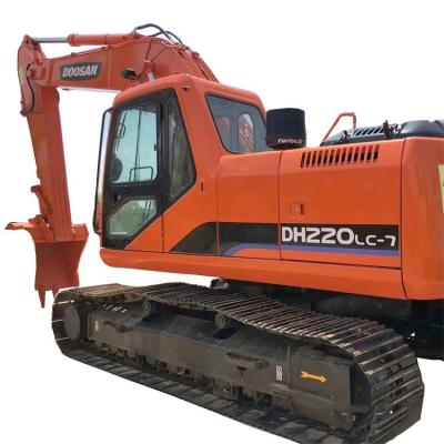 China Used Doosan Excavator DH220Lc-7 with Original Hydraulic Cylinder and Good Cab Sealing for sale