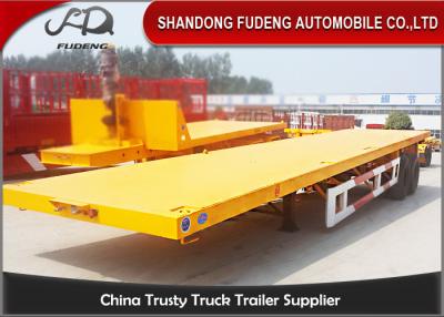 China Fudeng tri axles 40ft container shipping flatbed semi trailer for sale
