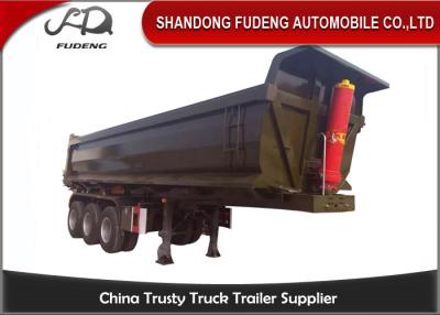 China U Shape Dump Semi Trailer 40T-100T Payload For Sand / Stone Transportation for sale