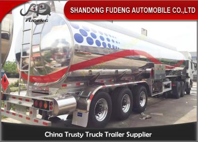 China 45CBM Stainless Steel Tanker Trailers , Water Tanker Truck 28 Ton Landing Gear for sale