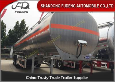 China 55CBM Three Axles Fuel Tanker Semi Trailer Aluminum alloy / Carbon Steel Body for sale
