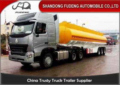 China 5mm , 6mm Thickness Fuel Tanker Semi Trailer Optional Compartment / Dimension for sale