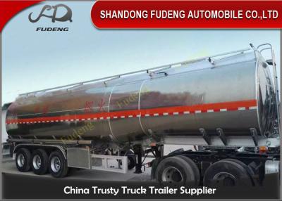 China 45 cbm FUWA axle petrol fuel tanker semi trailer aluminium alloy sale for sale