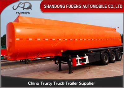 China Flammable Fuel Tanker Truck 25000 L , Fuel Tank Trailer  With 3 Compartments for sale