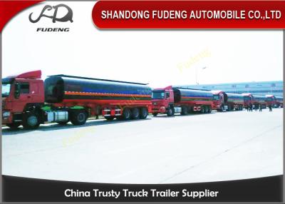 China Steel  Asphalt Fuel Tanker Semi Trailer Automatic Air Brakes 30 - 70 Cubic for sale