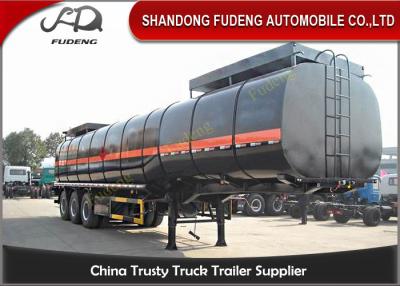 China Single Compartment 36000L Fuel Tanker Semi Trailer  2 Pieces Manhole Cover for sale
