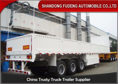China Tri Axle Side Wall Semi Trailer With Dropping Side Walls 1.5mm Steel Plate for sale