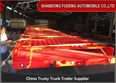 China 3 axle 40 ton Dropside Semi Trailer , Side Wall Semi Trailer With Single Tire for sale