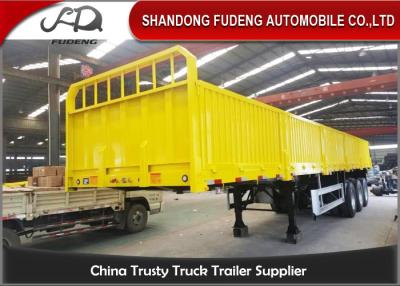 China 2 / 3 Axles 40ft Flatbed Side Wall Semi Trailer Fence Height 600mm - 1800mm for sale