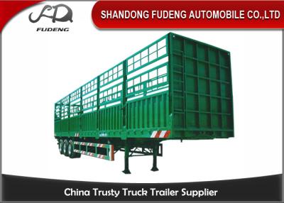 China Steel removable fence semi tractor trailer for cattle delivery for sale