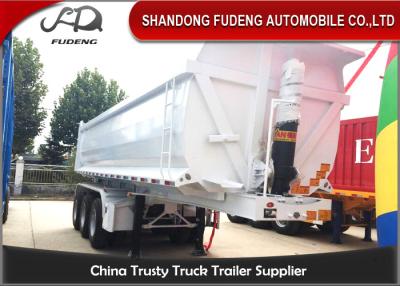 China Steel Frame Tri Axle Dump Trailer / 25 Cubic Semi Trailer End Dump Truck  for sale