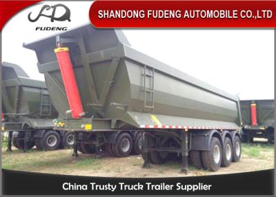 China 40 Tons Payload U Shape Dump Semi Trailer Box Mechanical Suspension for sale