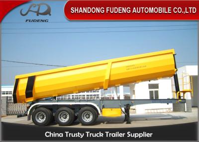 China 3 Axle U Dump Trailers , 40CBM Q345B Steel Frame Tractor Dump Trailer  for sale