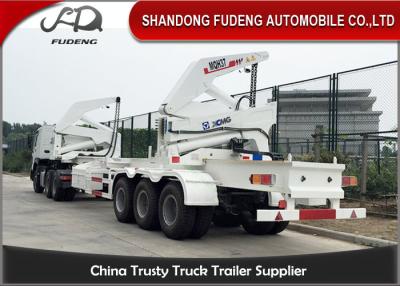 China Tri Axle Side Loader Container Truck / 16-37 Ton Self Loading Container Truck  for sale