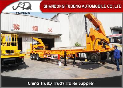 China 20 Foot / 40 Foot Side Loader Trailer With Hydraulic Lifting System for sale