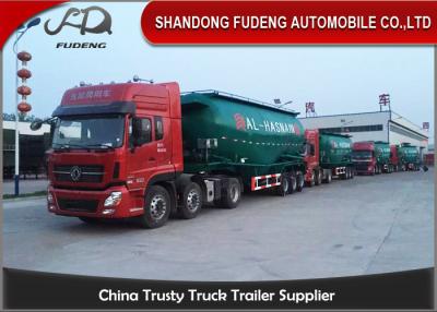 China 50 M3 Bulk Cement Tanker Trailer self loading cement with diesel engine for sale