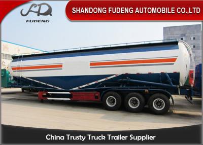 China 65cbm Bulk 3 Axles 80 Ton Silo Bulk Cement Tanker Trailer With Double Cabins for sale