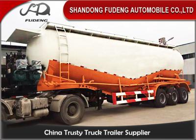 China 3 Axles 60cbm 80 ton Silo Bulker Cement Tank Trailer Carrier Reinforced Steel Material for sale