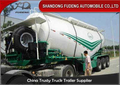 China V shaped Bulk cement tanker semi-trailer 45CBM  powder material transport trailer for sale