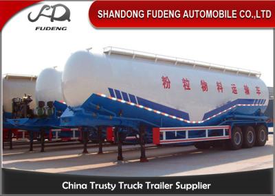 China Double Compartments W Shape Bulk Cement Tanker Trailer Steel Q345B Main Beam for sale