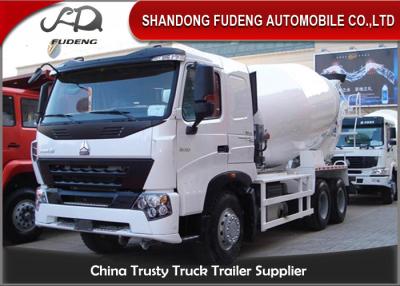 China 6 × 4 , 8 × 4 Manual Cement Mixer Truck 10 Cube Meters Load Capacity for sale