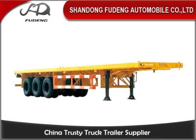 China Flatbed Container Trailer Flat Container Trailer 13 Ton Fuwa Axle for sale