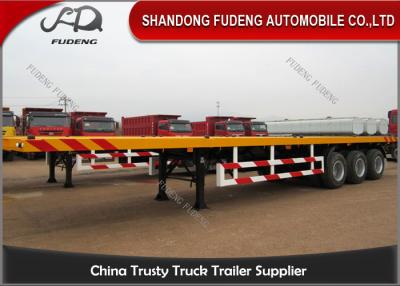 China 40ft flatbed semi trailer for transporting container 50 ton capacity for sale