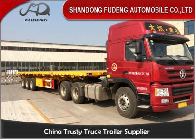 China 45 Ft Flatbed Semi Trailer Container Transport With 12 Twist Locks for sale