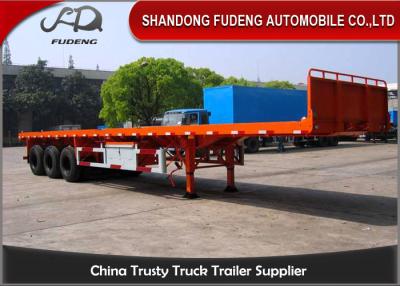China 3 axle flatbed truck trailer for sale 40ft or 20ft container delivery trailer for sale