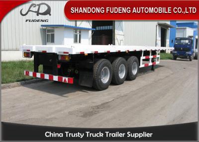 China Single Hook Flatbed Container Trailer Double / Three Axles Type 50 Ton Capacity for sale