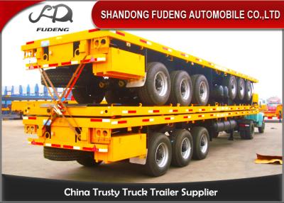 China 40 Foot Flatbed Container Trailer High Bed Platform 45 Tons Load Capacity for sale