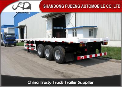 China Customized Dimension Flatbed Container Trailer With 28 Tons Landing Gear for sale