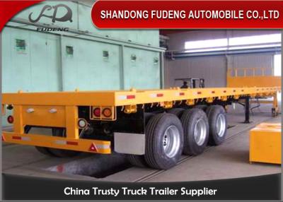 China 40 Foot Flatbed Trailer With Strength Chassis Load Capacity 30-80 Tons for sale