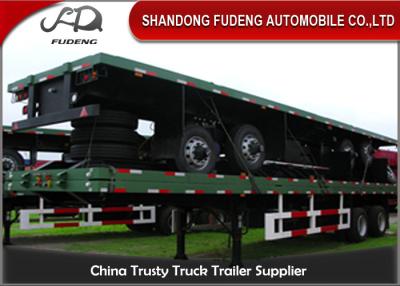 China 3 axle flatbed semi truck trailer for 40ft or 20ft container delivery price for sale