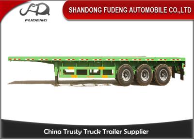 China 3 axle 40ft container 60Ton flatbed trailer price with mechanical suspension for sale