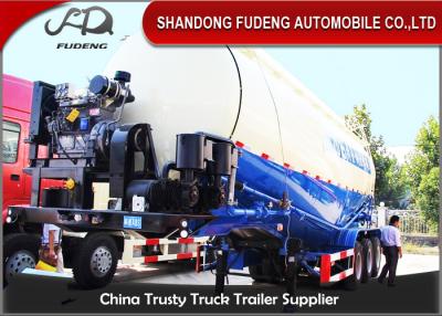 China V / W Shape 80 Ton Bulk Cement Semi Trailer For Carrying Cement ,  Powder , Silos for sale
