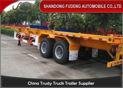China Container chassis trailer , skeleton semi trailer 2 axles 20ft and 40ft with warranty and parts for sale