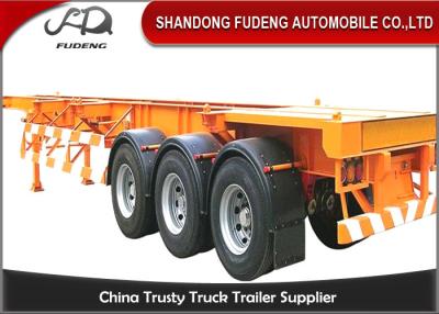 China Tri - Axle Container Semi Trailer , JOST Landing Gear Skeleton Trailer for sale