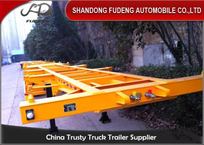 China Three Axles 40 Foot Skeletal Semi Trailer Mechanical Leaf Spring Suspension for sale