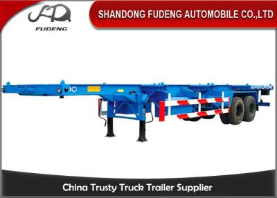 China Two Axle 8 Tires 30 Ton 40 Feet Chassis Container Trailer Skeletal Semi Trailer for sale