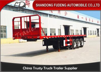 China 20 Ft 40 Ft 45 Feet Flatbed Semi Trailer Platform High Bed Trailers For Container Delivery for sale