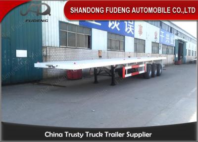 China 3 Axle 4 Axle Flat Bed Container Truck Semi Trailer For Transportation for sale