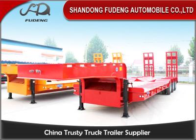 China FUWA / BPW Axle Low Bed Semi Trailer High Tensile Steel Q345B Material for sale