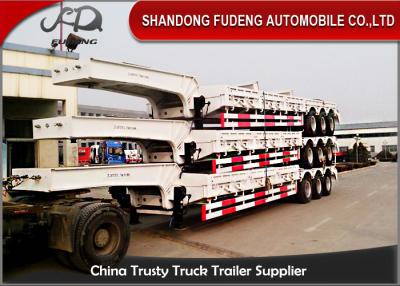 China Excavator Transport Low Bed Trailer Truck  3 X 13 Ton Axle Mechanical Suspension for sale